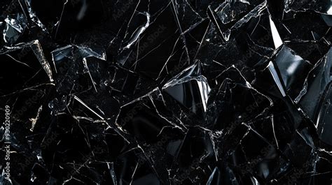 Polished Obsidian With Striking Black Glass Like Surface And Sharp Edges Creating A Sleek And