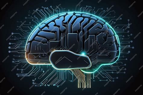 premium photo artificial cyber brain for neural networks design