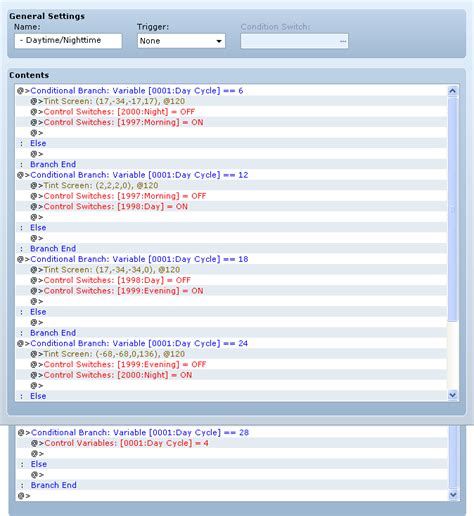 Last Update Day And Night Cycle Using A Common Event RPG Maker Forums