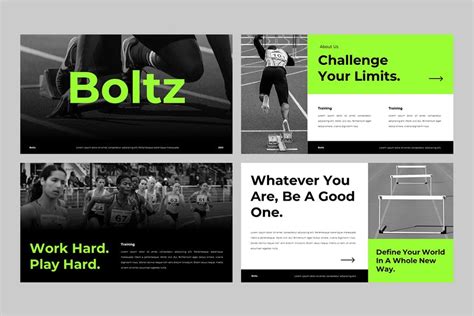 دانلود قالب پاور پوینت ورزشی Boltz Sport Fitness Powerpoint Template