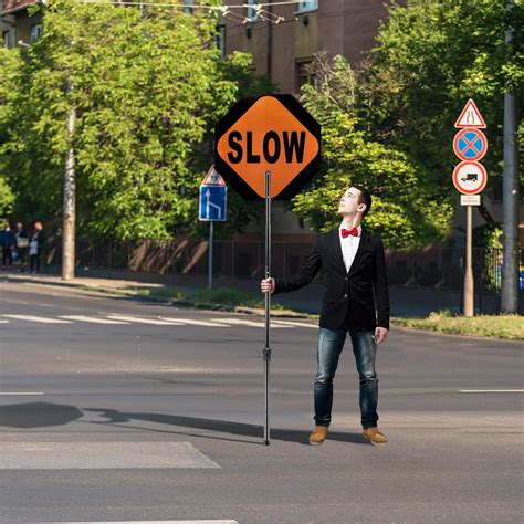 Kanayu 24 Flagger Helper Slow And Stop Paddle Signs