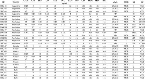 Antibiotic Susceptibility And Molecular Characterization Of A