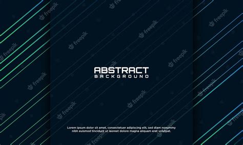 Abstrait Avec Ligne Bleue Et Verte Sur Fond Noir Vecteur Premium