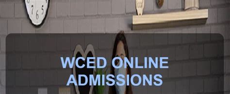 Wced Online Admission Portal Login Application 2025