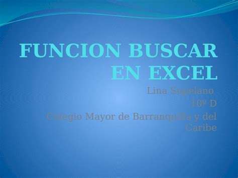 PPTX La Función buscar en excel PDFSLIDE NET