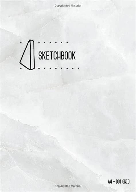 Dot Grid Sketchbook A4 Sketch Book Marble White For Drawing And