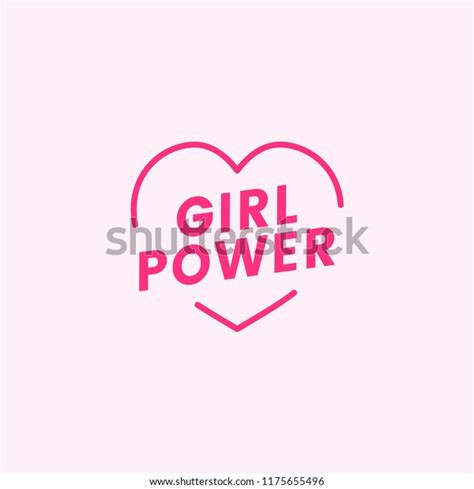 Girl Power Emblem Badge Illustration Stock Vector Royalty Free