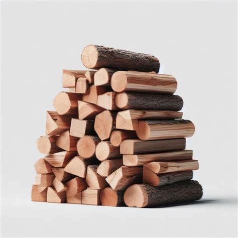 Premium Ai Image Firewood Isolated On White Background Ai Generative