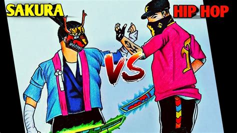Sakura Vs Hip Hop Bundle Drawing Free Fire Arty And Reality Youtube