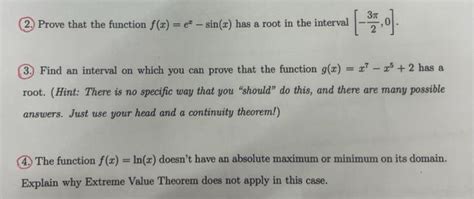 Solved Prove That The Function F X Exsin X Has A Chegg