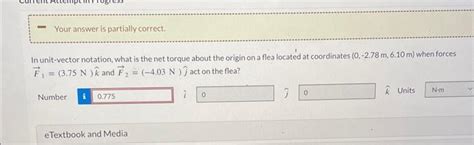 solved in unit vector notation what is the net torque about