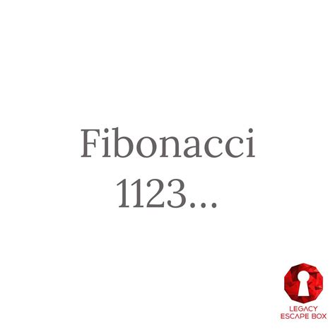 Happy Fibonacci Day 1123 The Legacy Escape Box