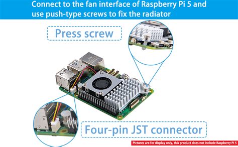 52pi Raspberry Pi 5 พัดลมระบายความร้อน ฮีทซิงค์อลูมิเนียมแบบแอคทีฟอย่าง