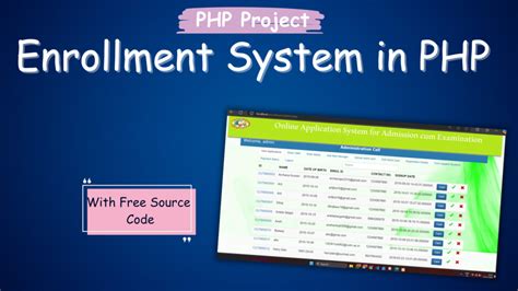 Enrollment System In Php