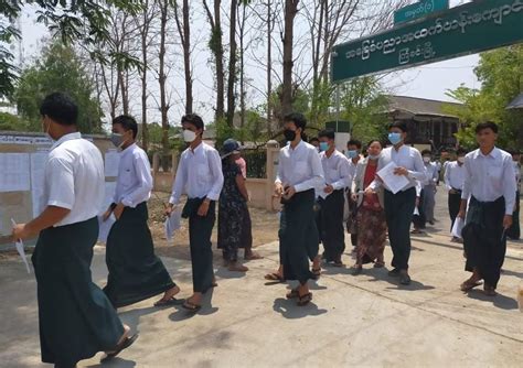 ကြံခင်းမြို့နယ် စာစစ်ဌာန ၅ ခုတွင် ၂၀၂၂ ခုနှစ် တက္ကသိုလ်ဝင်စာမေးပွဲကို