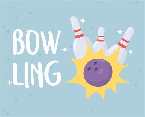 Cute Bowling Design With Ball And Pins 2060772 Vector Art At Vecteezy