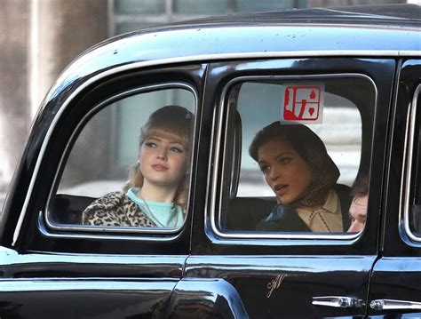 Ellie Bamber On The Set Of The Trial Of Christine Keeler In Bristol 04