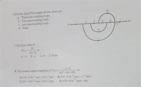 Solved 6 For The Signal Flow Graph Shown There Are A