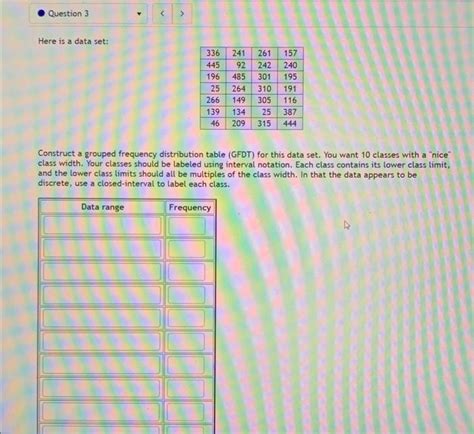 solved here is a data set construct a grouped frequency