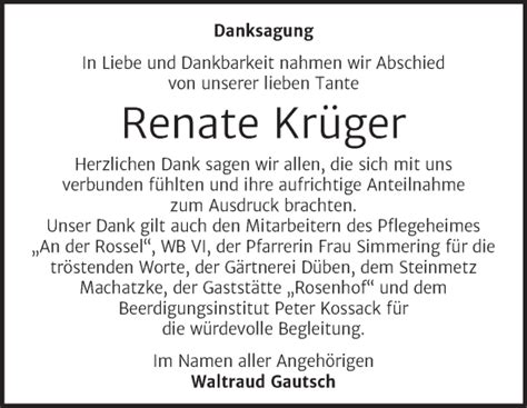 Traueranzeigen Abschied Nehmen De