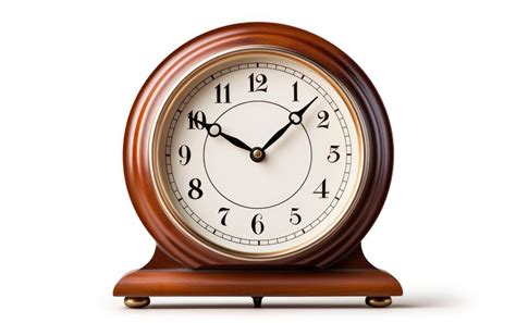 Premium Ai Image Analog Table Clock Traditional Analog Table Clock