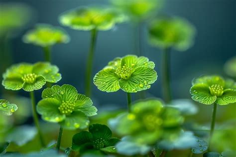 Vibrant Cluster Small Green Plants Premium Ai Generated Image