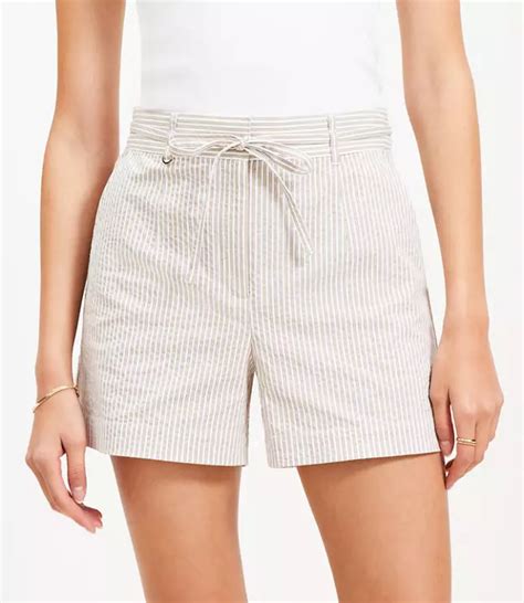 Womens Striped Shorts Loft