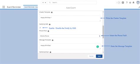 Salesforce Events Reminder Lightning