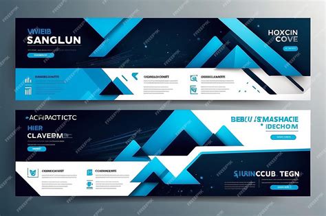 Premium Photo Gym Abstract Banner Design Web Template Set Horizontal Header Web Banner Modern