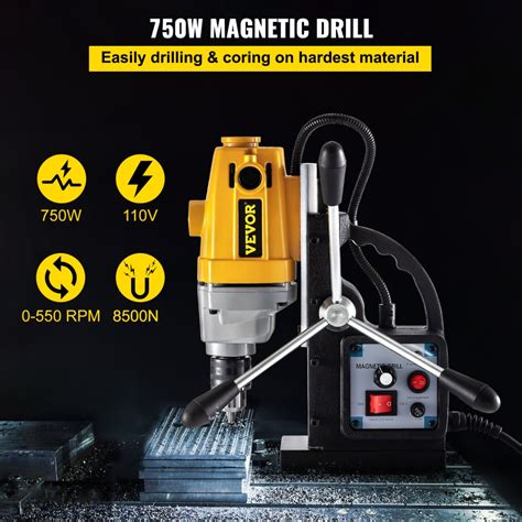 Vevor Mag Drill 0 550 Rpm Stepless Speed Electromagnetic Drill Press