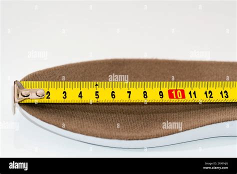 Shoe Size Measurement Measure Tape Measure Insoles Shoes Size Concept Close Up Measure