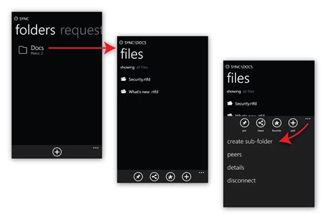 creating subfolders on mobile platforms resilio sync