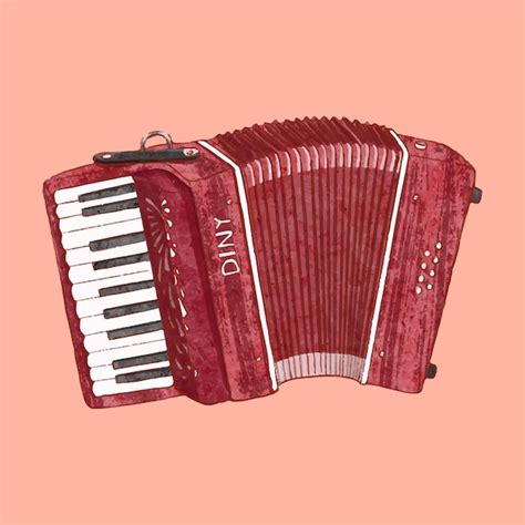 Premium Vector Beautiful Fashionable And Elegant Red Accordion