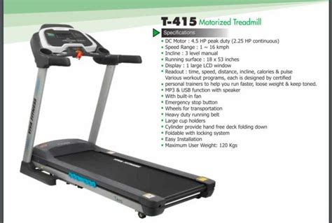4 Hp T 415 Motorized Treadmil 130kg At Best Price In Lucknow Id