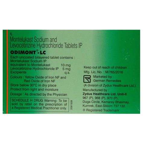 Odimont Lc Tablet Uses Side Effects Price Apollo Pharmacy