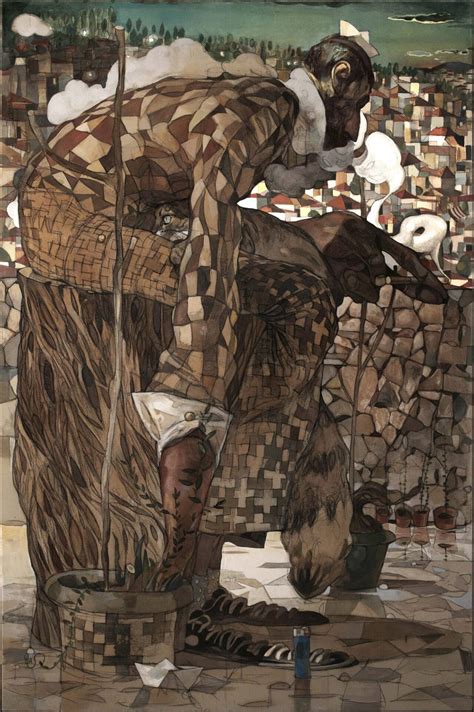 Distorted Figures Navigate The Aftermath Of Environmental Destruction