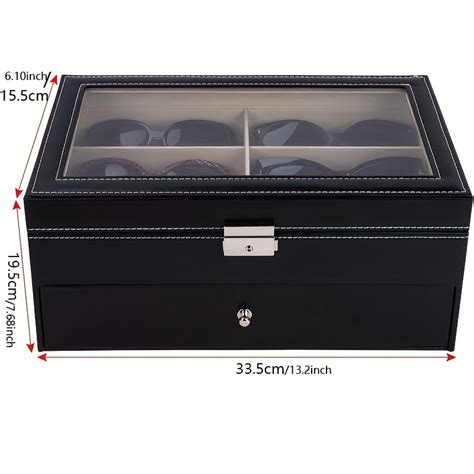1pc Mens 12 Slots Glasses Storage Box Glasses Storage And Sunglasses Glasses Display Drawer