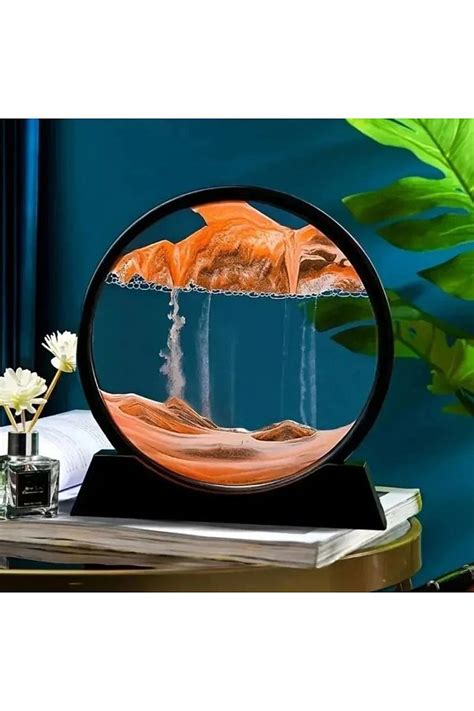 Choice 3d Hourglass Quicksand Moving Sand Art Picture Round Glass Deep
