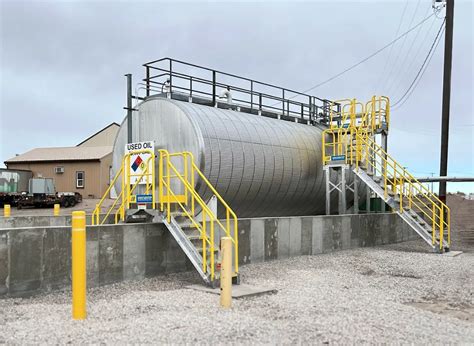 Used Oil Storage Tank Stair Installation ErectaStep