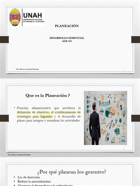 Planeación Gerencial Y Objetivos Estratégicos Pdf Planificación