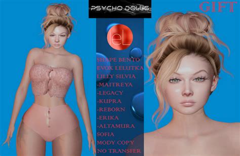 Second Life Marketplace Shape Bento Lelutka Evox Lilly Silvia T