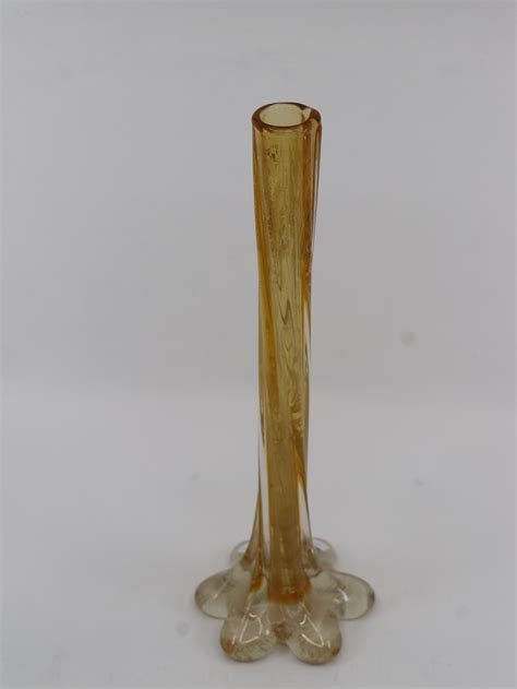 Lot Yellow Art Glass Vase