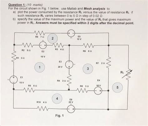 Solved Question Marks For The Circuit Shown In Fig Chegg