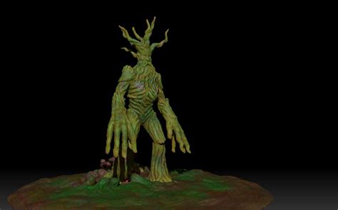 Tree Character Concept Sculpt Model ZBrushCentral