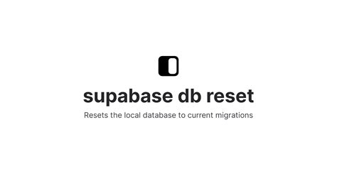 Supabase Db Reset Fig