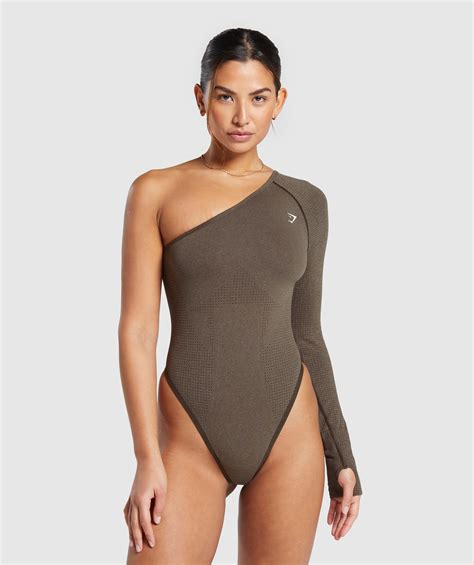 Gymshark Vital Seamless Bodysuit Penny Brown Marl Gymshark