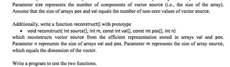 Solved 6 10 A Sparse Vector Is A Vector Whose Most