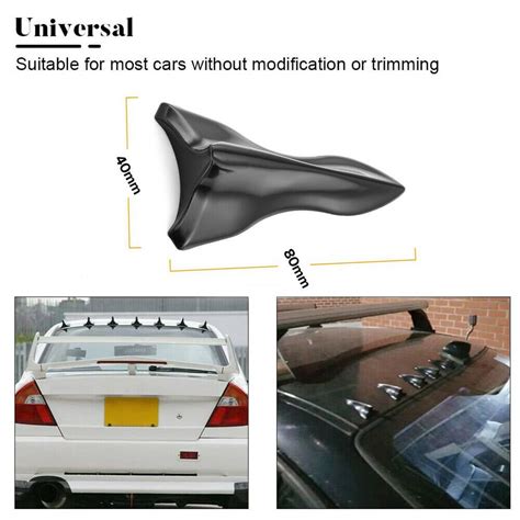 Universal 10pcs Shark Fin Diffuser Vortex Generator Car Wing Roof