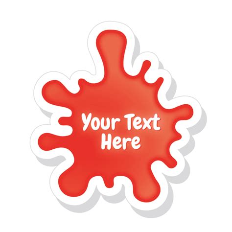 Splat Custom Shape Stickers
