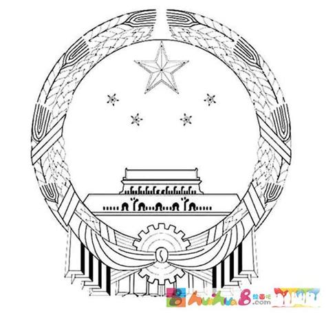 国徽怎么画简笔画过程6 简笔画图片大全 蒲城教育文学网